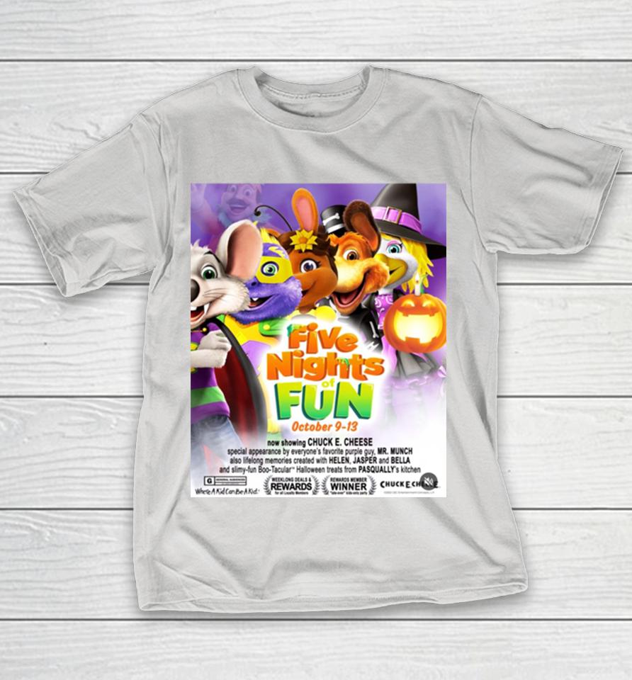 Chuck E Cheese Five Nights Of Fun FNAF Parody Event Shirts - YummyTee