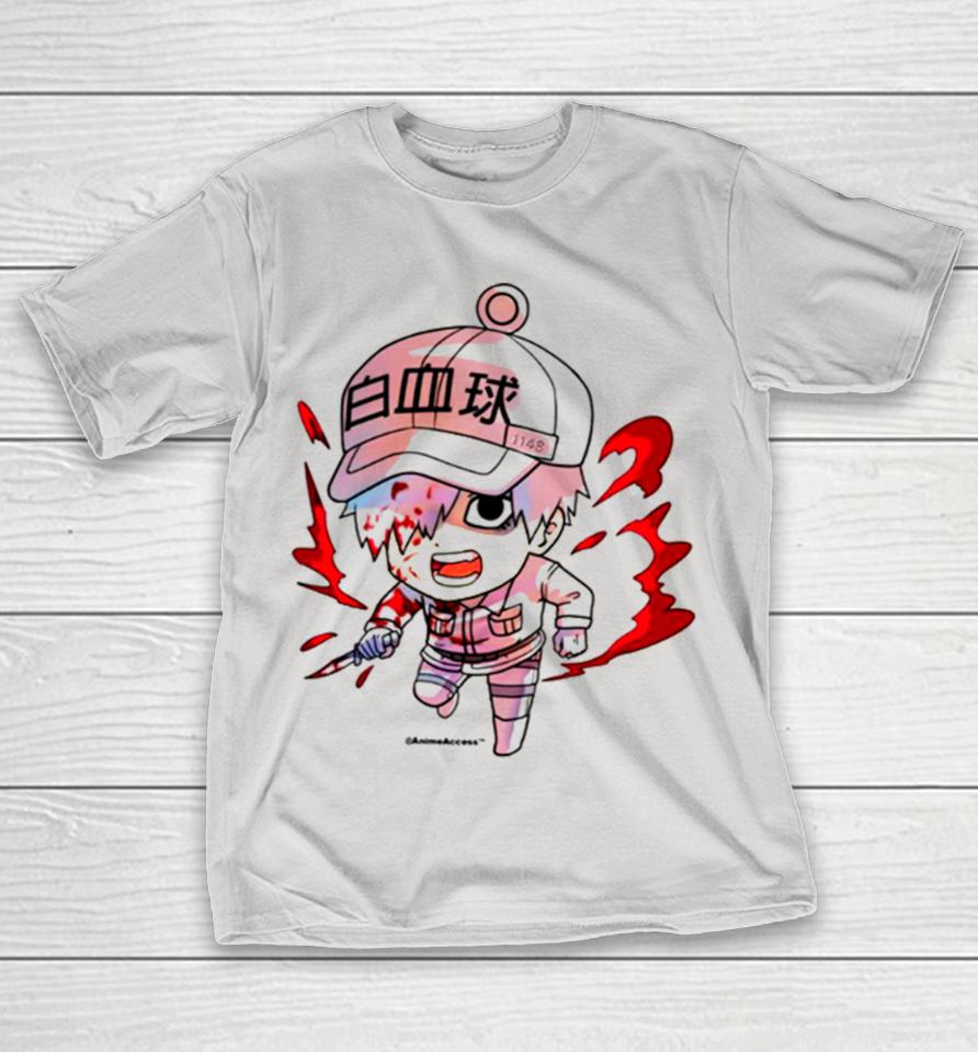 Cells At Work Chibi White Blood Cell Hataraku Saibou Shirts - YummyTee